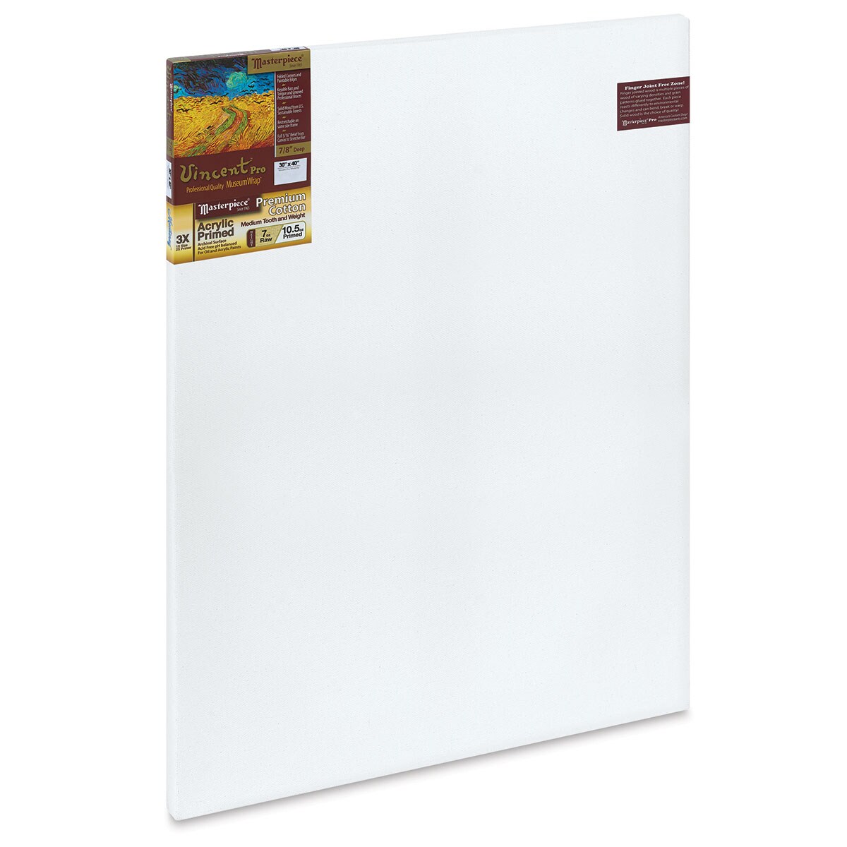 Masterpiece Vincent Pro Monterey 7/8" Profile Cotton Canvas - 30" x 40 ...