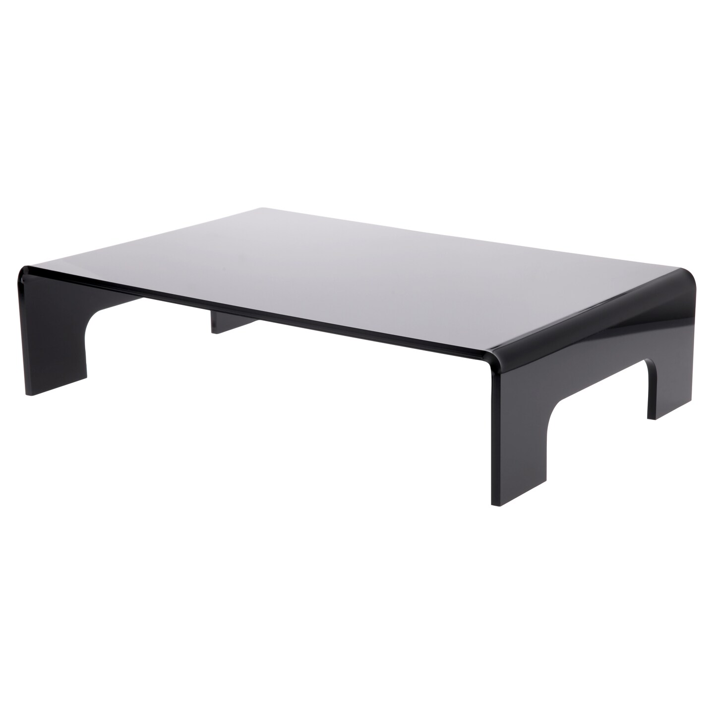 Plymor Black Acrylic Display Riser with Tray Handles, 5" H x 21" W x 14 ...