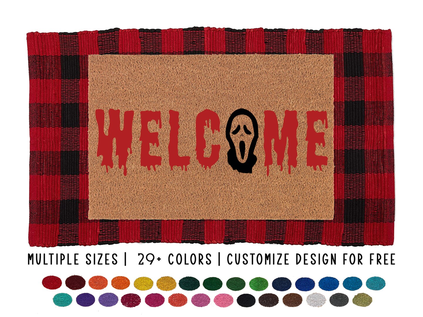 Scream Doormat, Scream Welcome Mat, Horror Movie Door Mat, Halloween ...