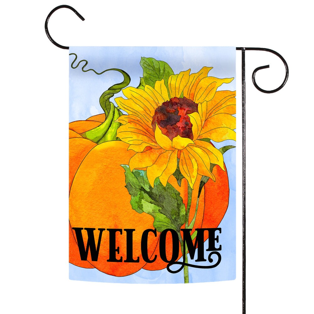 Pumpkin Sunflower Welcome Decorative Fall Double Sided Flag | Michaels