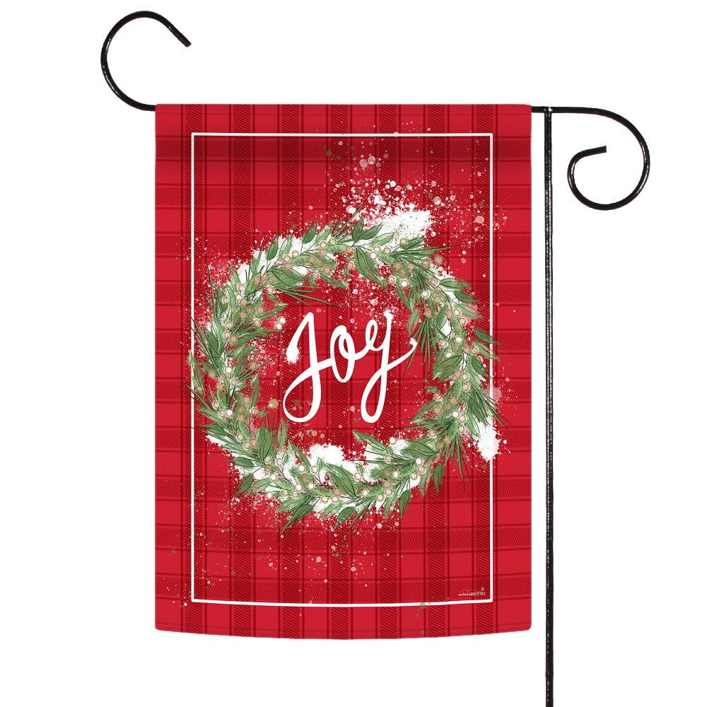Joy Wreath Decorative Christmas Double Sided Flag | Michaels