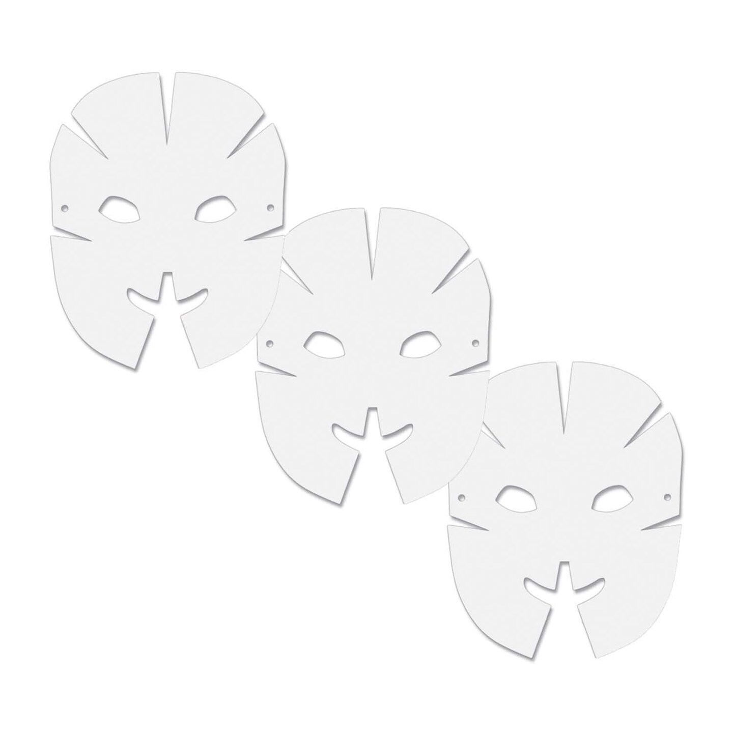 Die-Cut Dimensional Paper Masks, 10-1/2" x 8-1/4", 40 Per Pack, 3 Packs ...