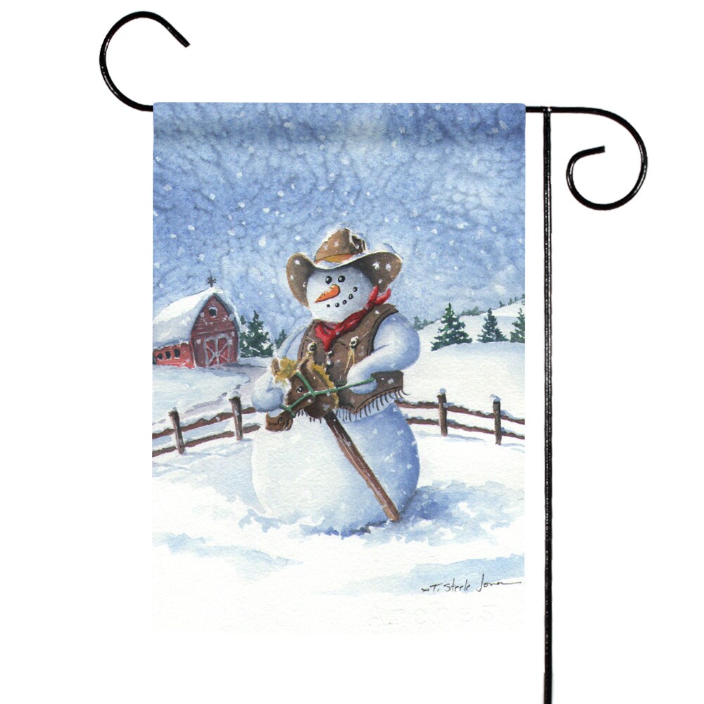 Cowboy Snowman Decorative Winter Flag | Michaels