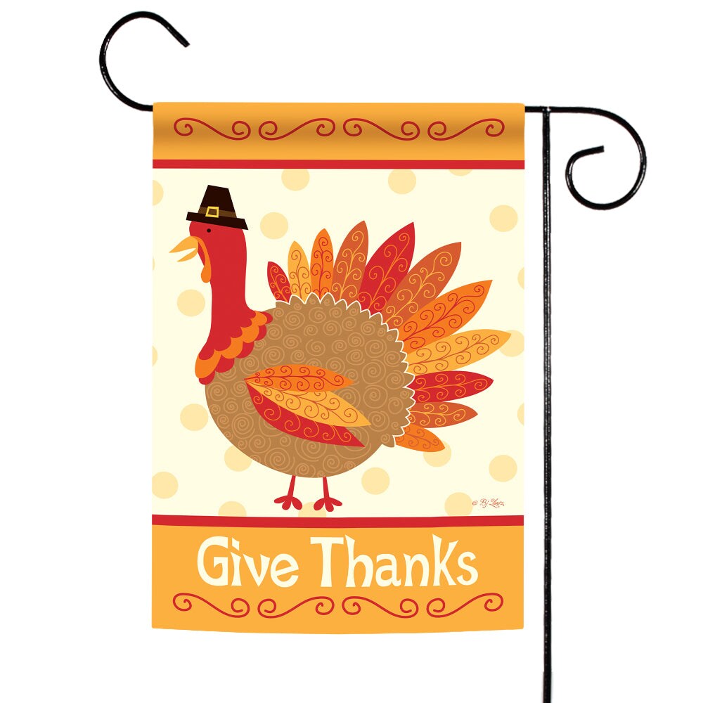 Turkey Thanks Decorative Thanksgiving Flag | Michaels
