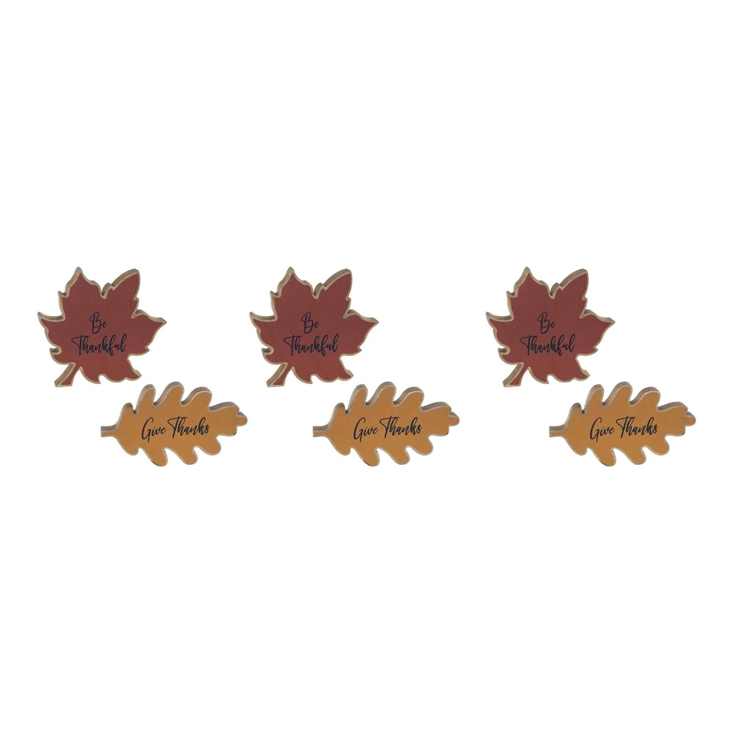 Melrose Set of 6 Thankful Leaf Fall Harvest Wall Signs 10" | Michaels