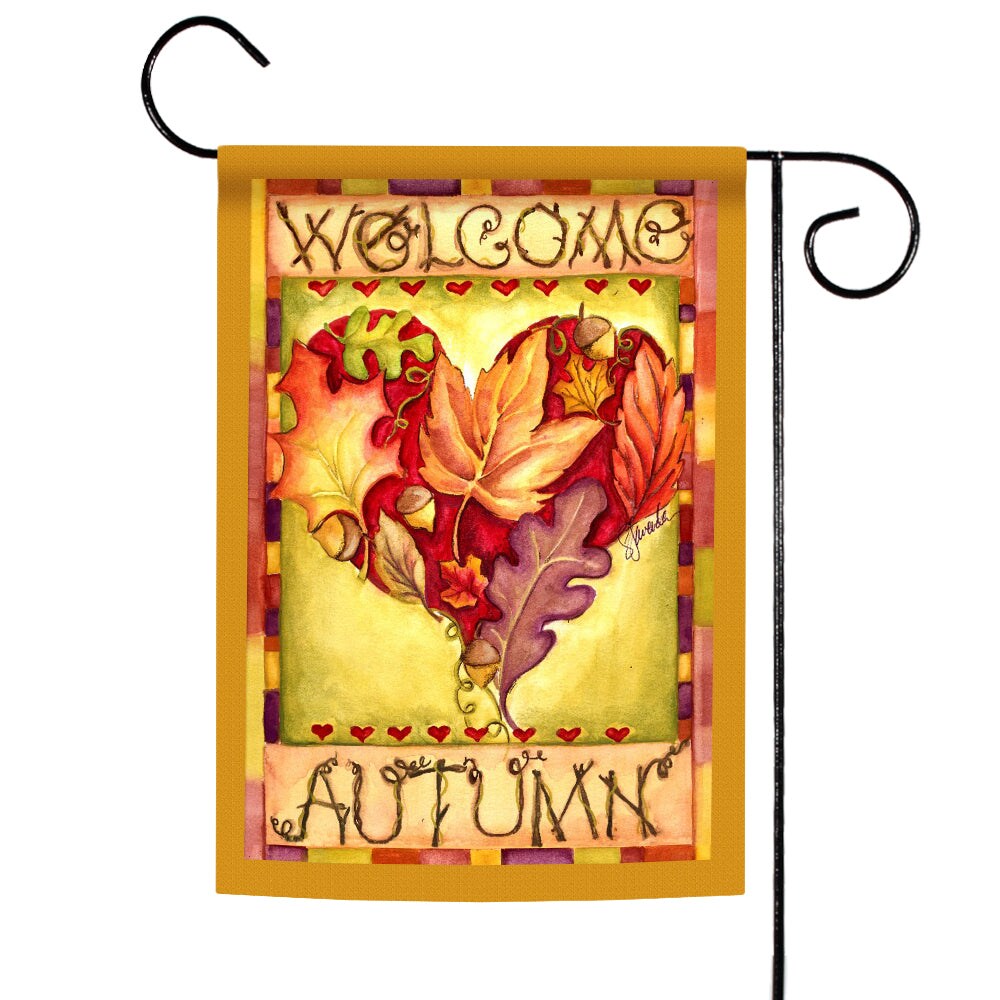 Autumn Welcome Heart Decorative Fall Flag | Michaels
