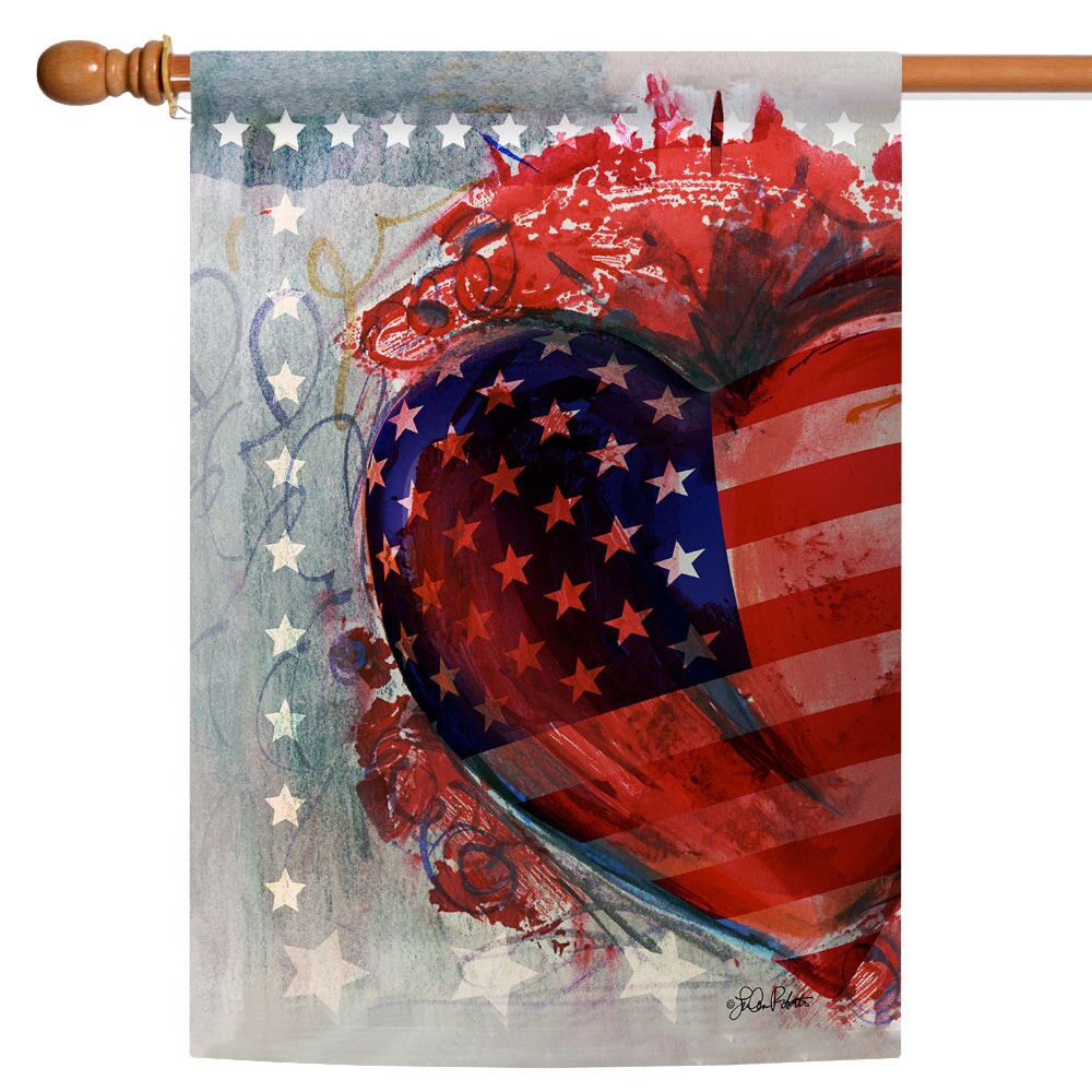 American Heart Decorative Patriotic Flag | Michaels