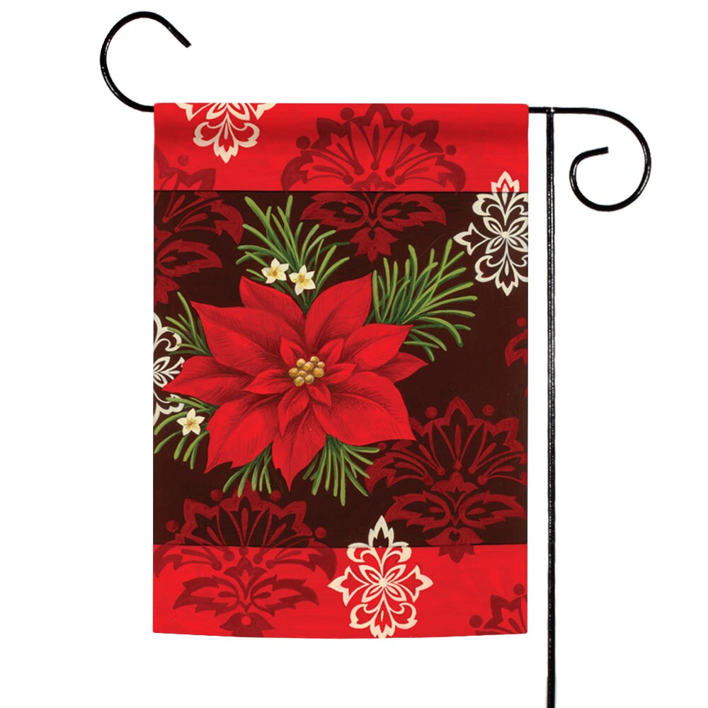 Red Damask Decorative Christmas Flag | Michaels