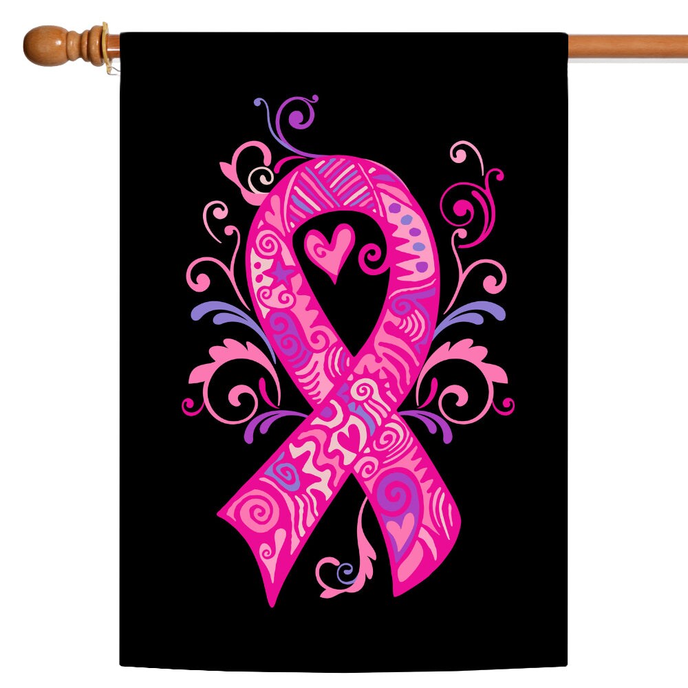 Hope Love Cure Decorative Breast Cancer Flag | Michaels