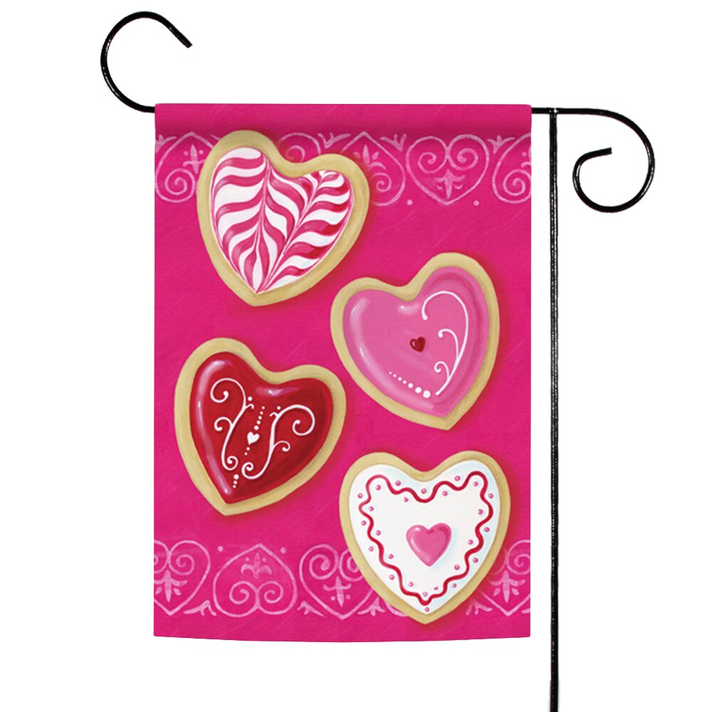 Heart Cookies Decorative Valentine Flag, Size: 12 in x 18 in | Michaels