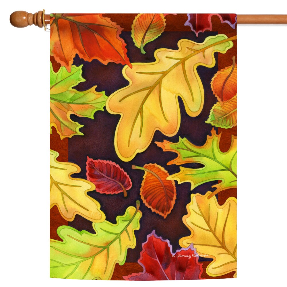 Leafy Leaves Decorative Fall Flag | Michaels