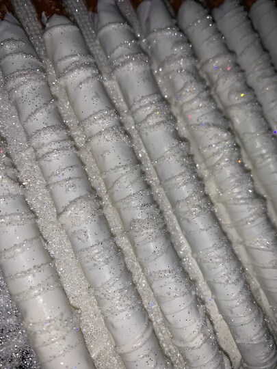 Wedding Pretzels - Bride and Groom chocolate covered pretzel rods ...