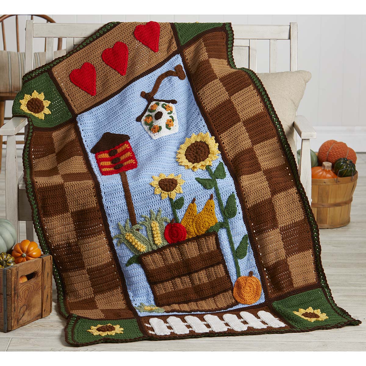 Herrschners Make Mine Country Afghan Crochet Kit | Michaels