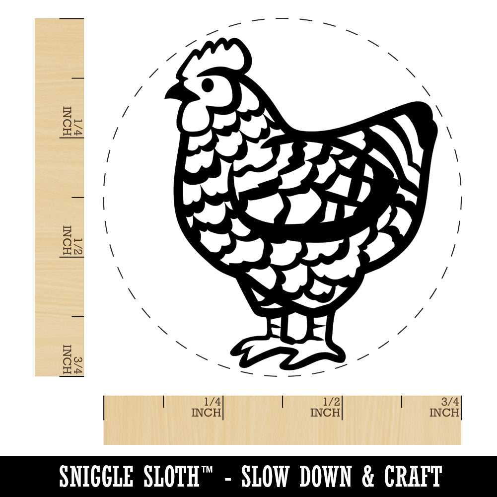 Barred Plymouth Rock Chicken Self-Inking Rubber Stamp for Stamping ...
