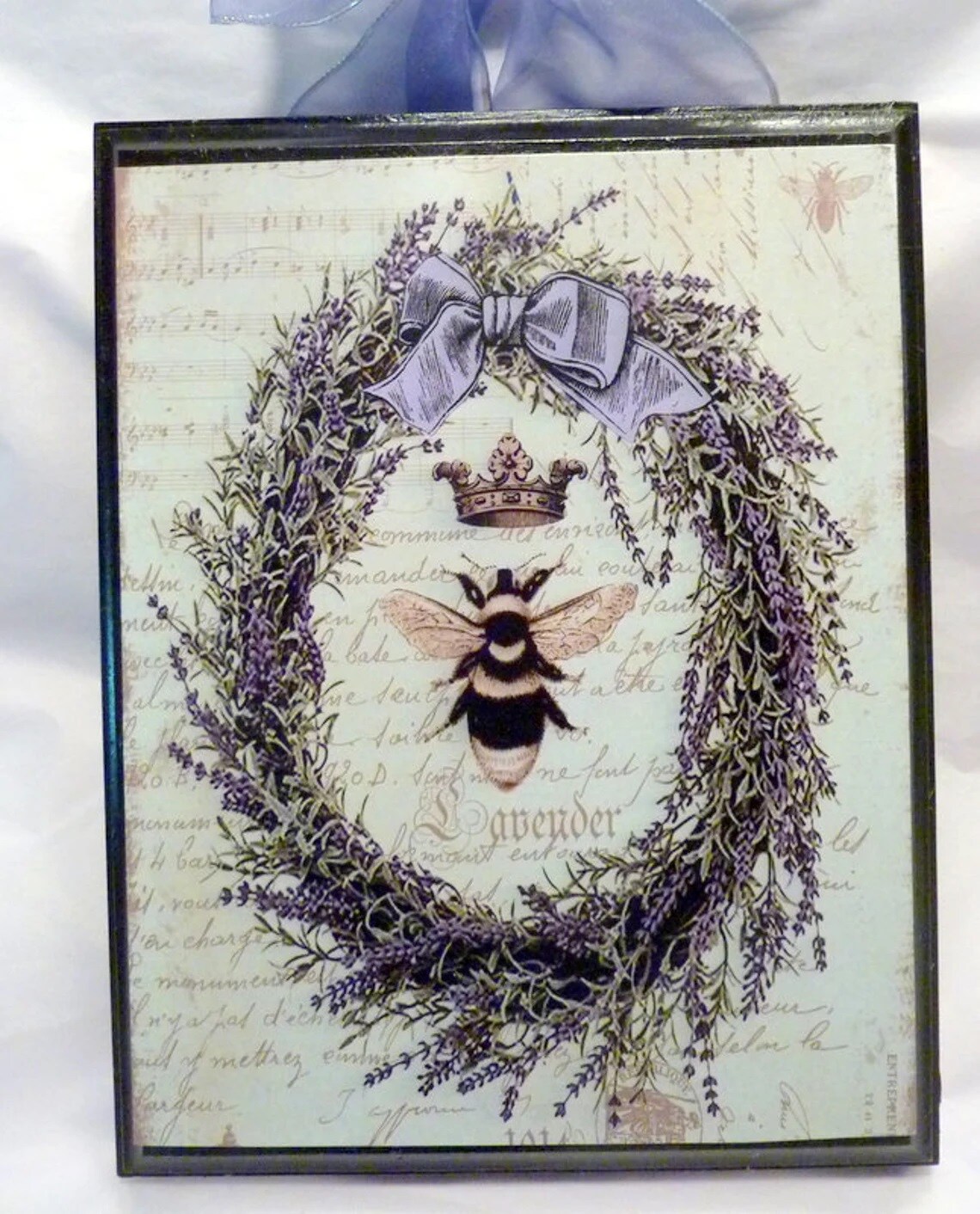 Queen Bee sign, Wood Plaque, Paris sign, Lavender wall decor, French ...
