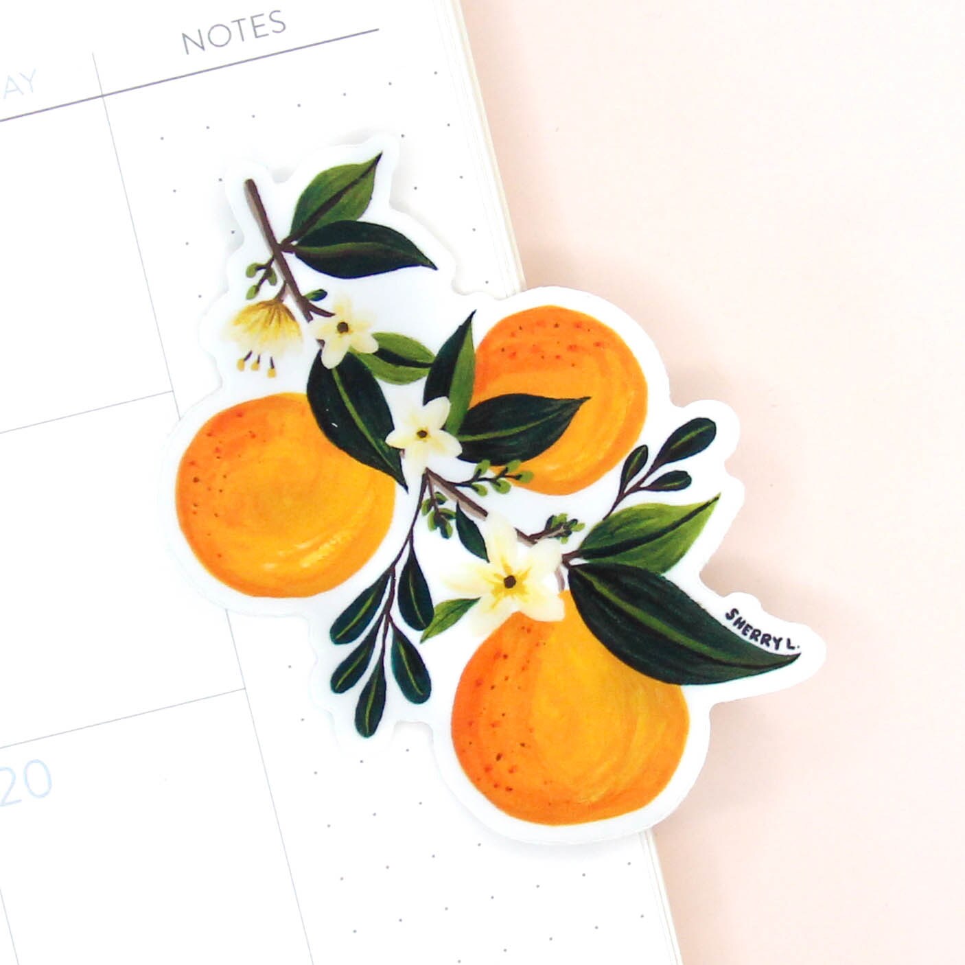 Orange Blossom Vinyl Sticker | MakerPlace by Michaels