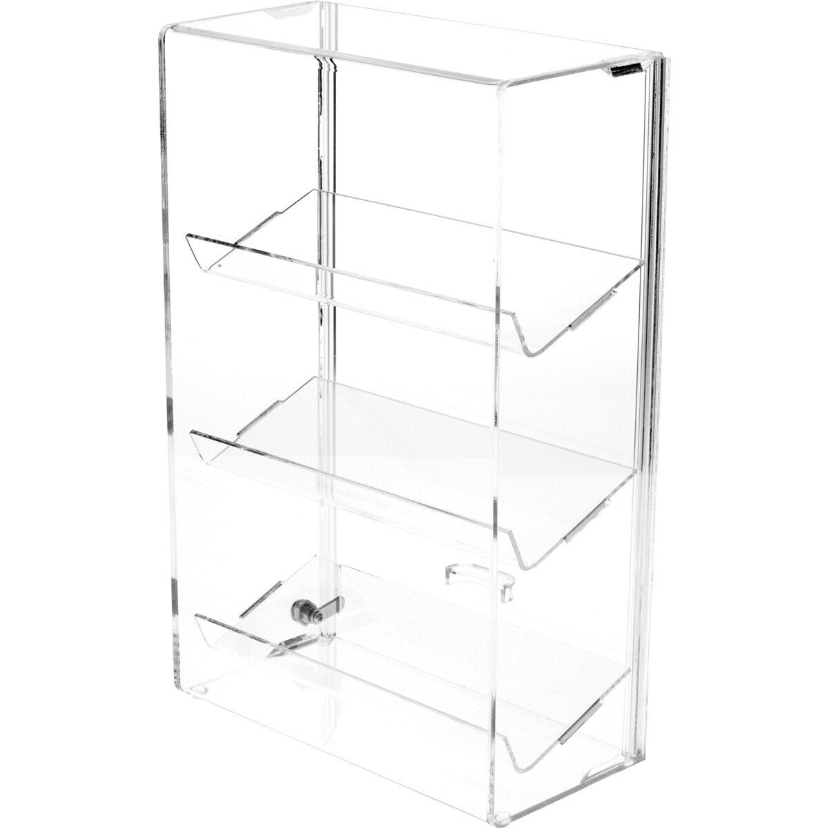 Plymor Clear Acrylic Locking Display Case With 3 Angled Shelves | Michaels