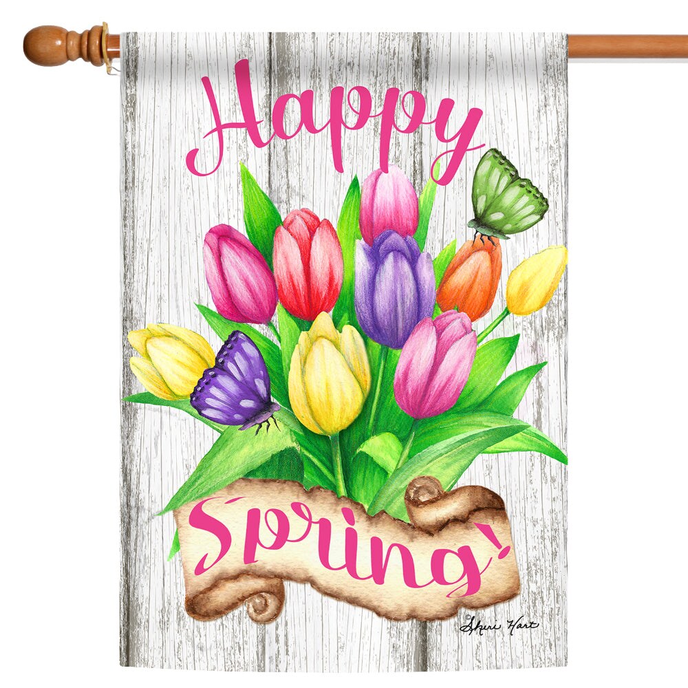 Spring Tulips Decorative Spring Double Sided Flag | Michaels