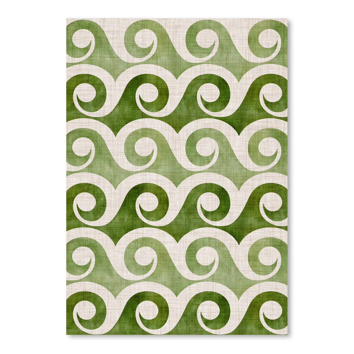 Retro Waves In Green by Modern Tropical Poster Art Print - Americanflat ...