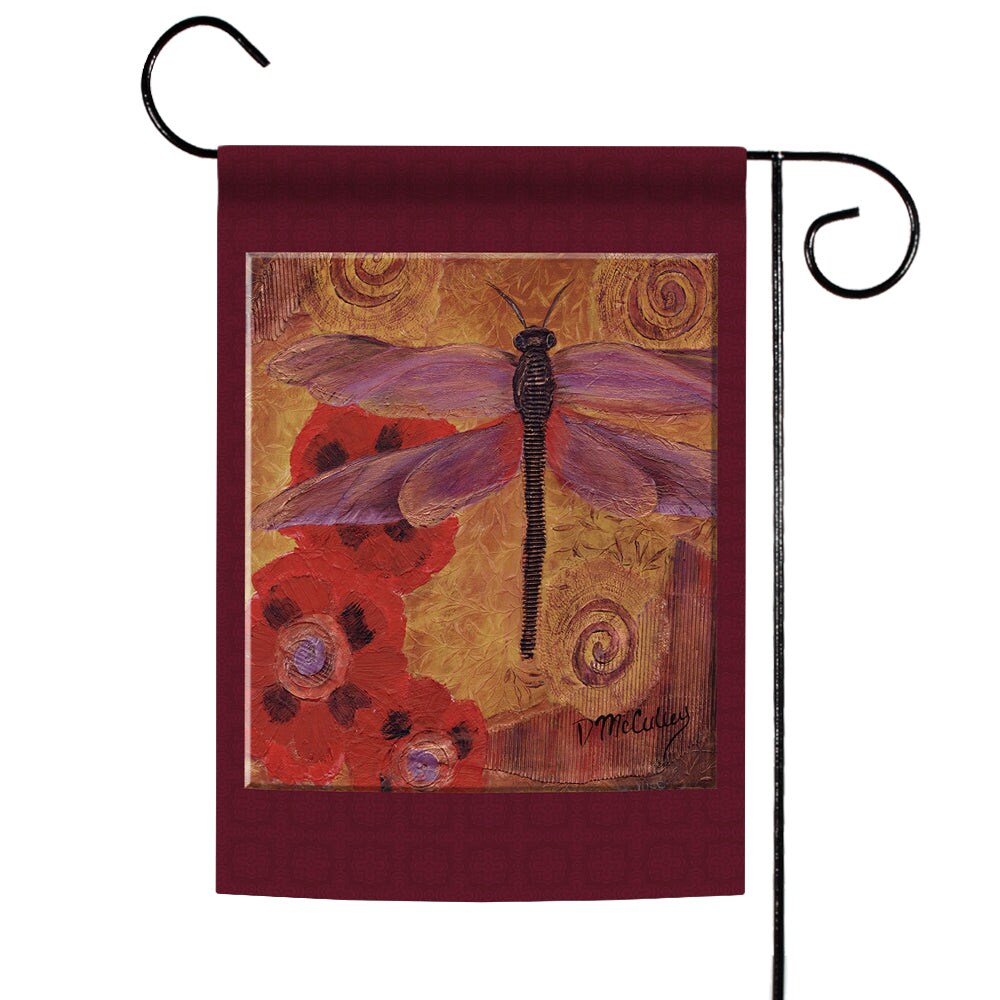 Dragonfly And Poppies Decorative Dragonfly Flag | Michaels