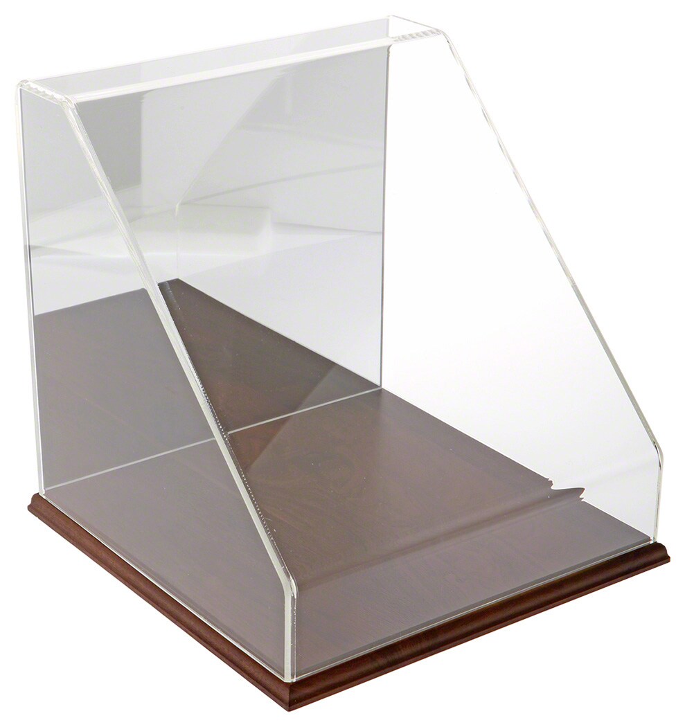 Plymor Clear Acrylic Slanted Front Display Case with Black Base, 12" x ...