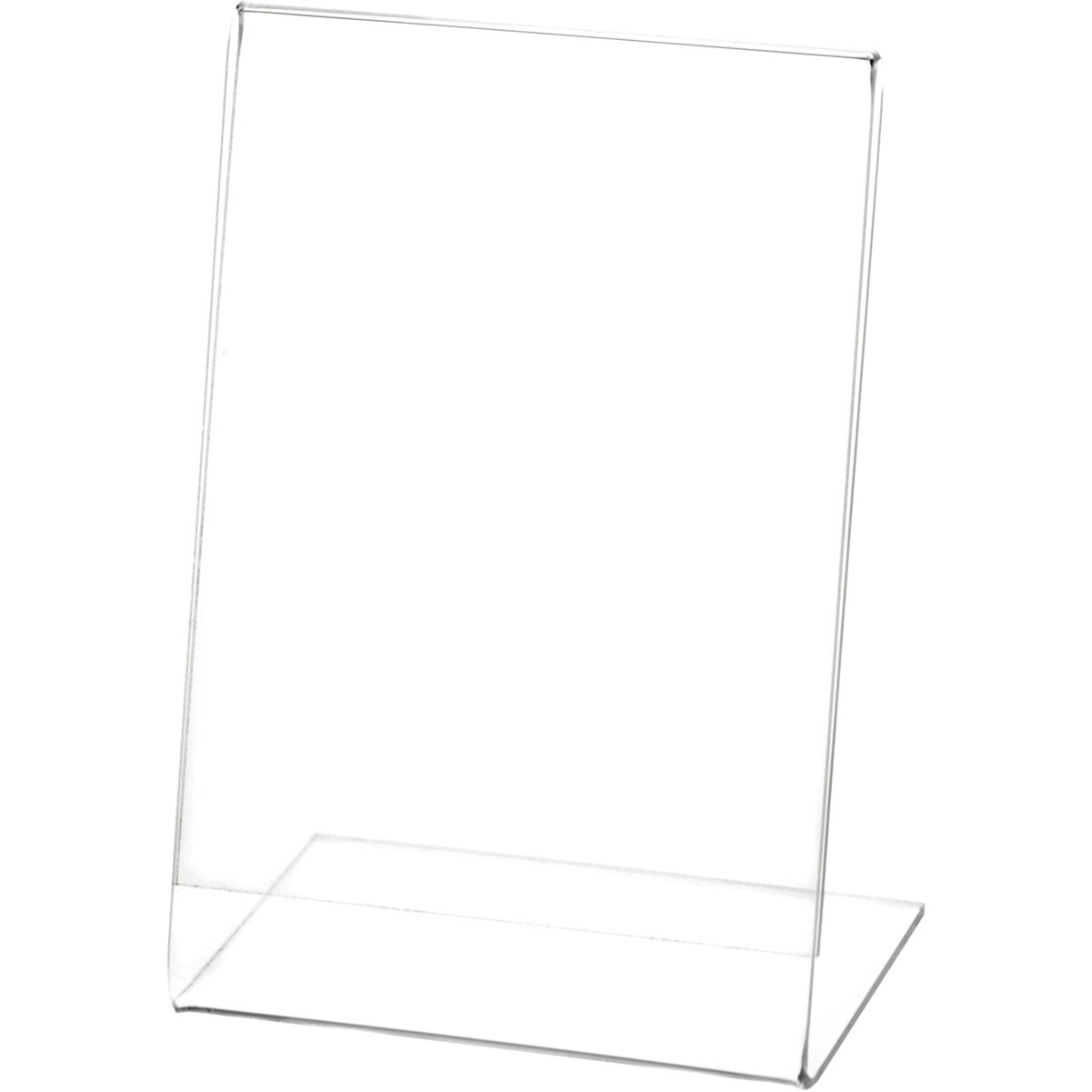 Plymor Clear Acrylic Sign Display / Literature Holder (Angled), 4" W x ...