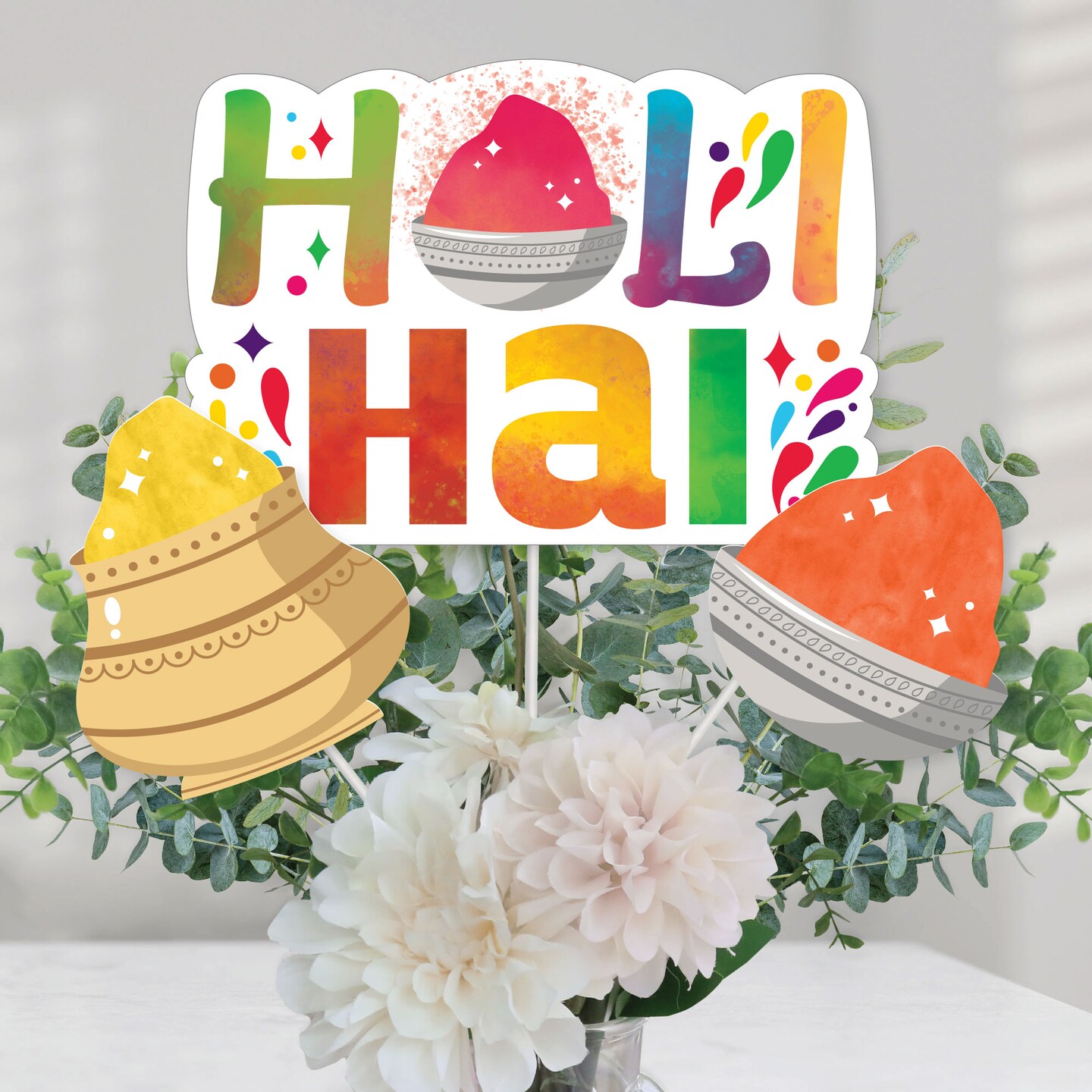 Big Dot of Happiness Holi Hai - Festival of Colors Party Centerpiece ...