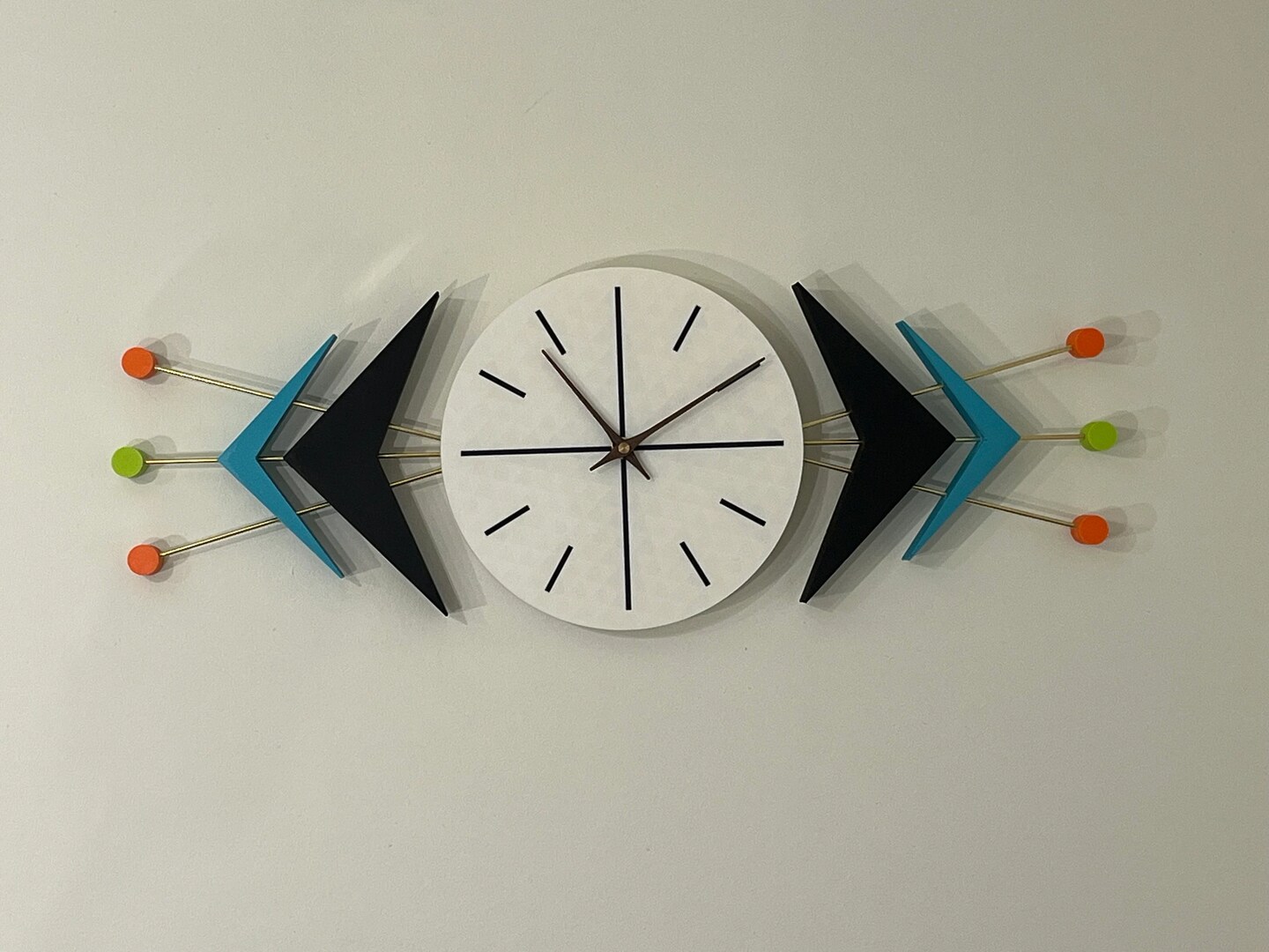 Atomic Clock Mid Century Modern Wall Decor | MakerPlace by Michaels