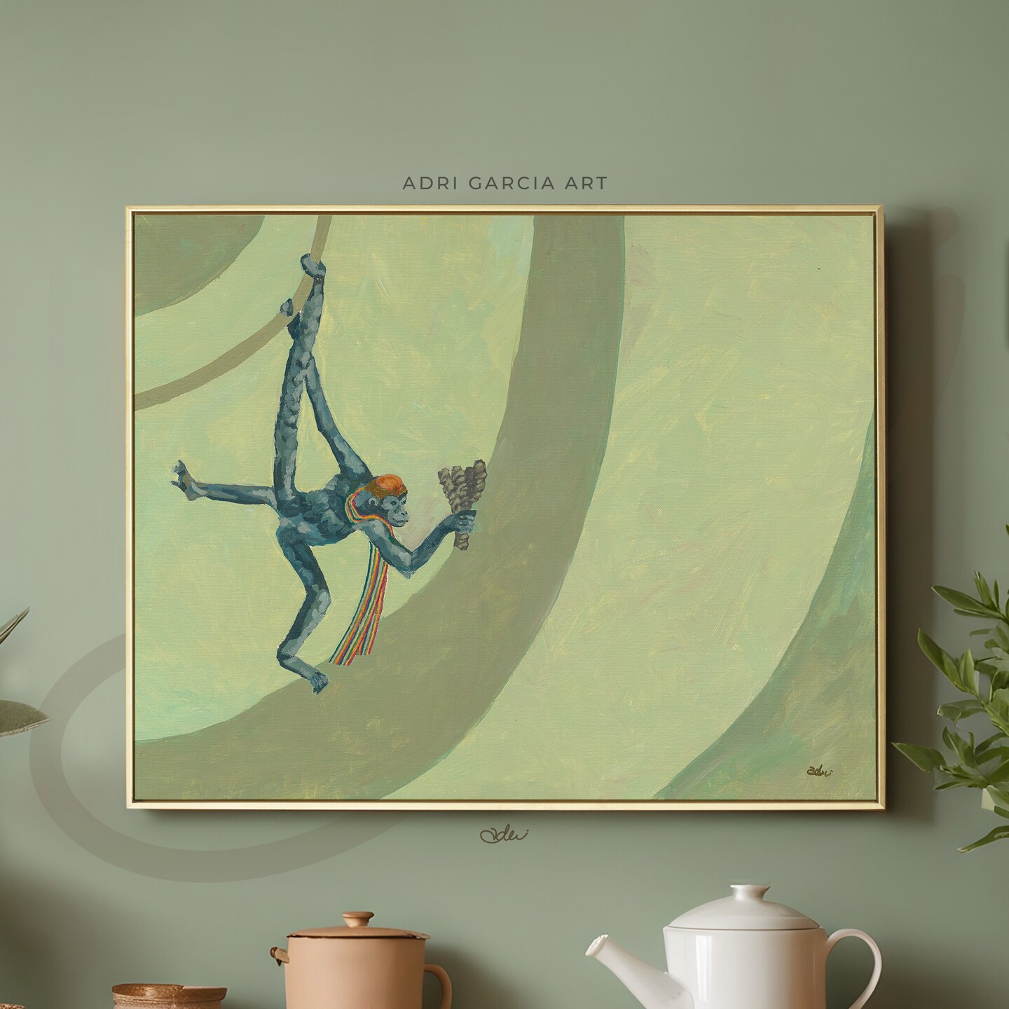 Fine Art Print of a Spider Monkey in Heavy Fine Art Paper High Quality ...