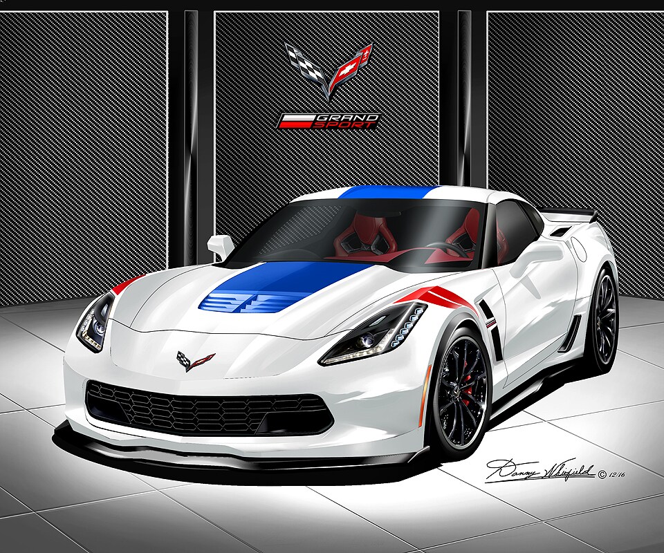 C7 Corvette Coupe Grand Sport Heritage | Art Prints by Danny Whitfield ...