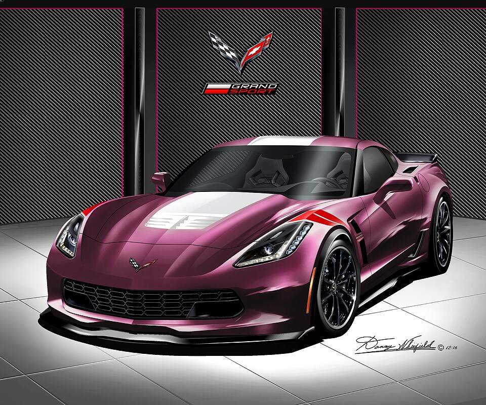C7 Corvette Coupe Grand Sport - Black Rose | Art Prints by Danny ...