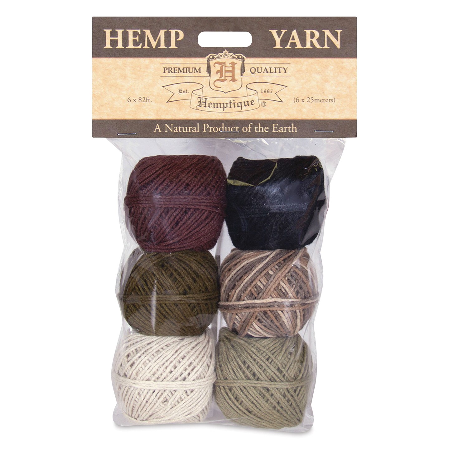 Hemptique Hemp Yarn Bon Bons - Earth Colors, Set of 6 | Michaels