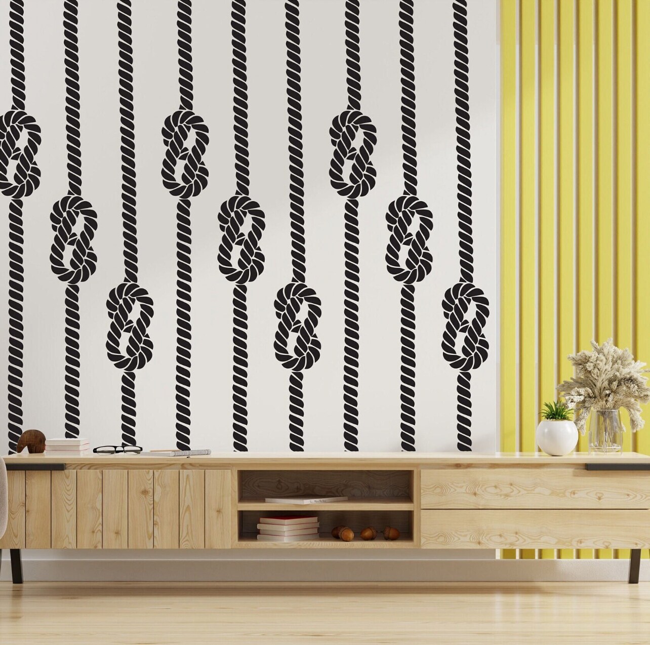 Nautical Rope Wall Decal, Removable Nautical Nursery Decor, Coastal ...