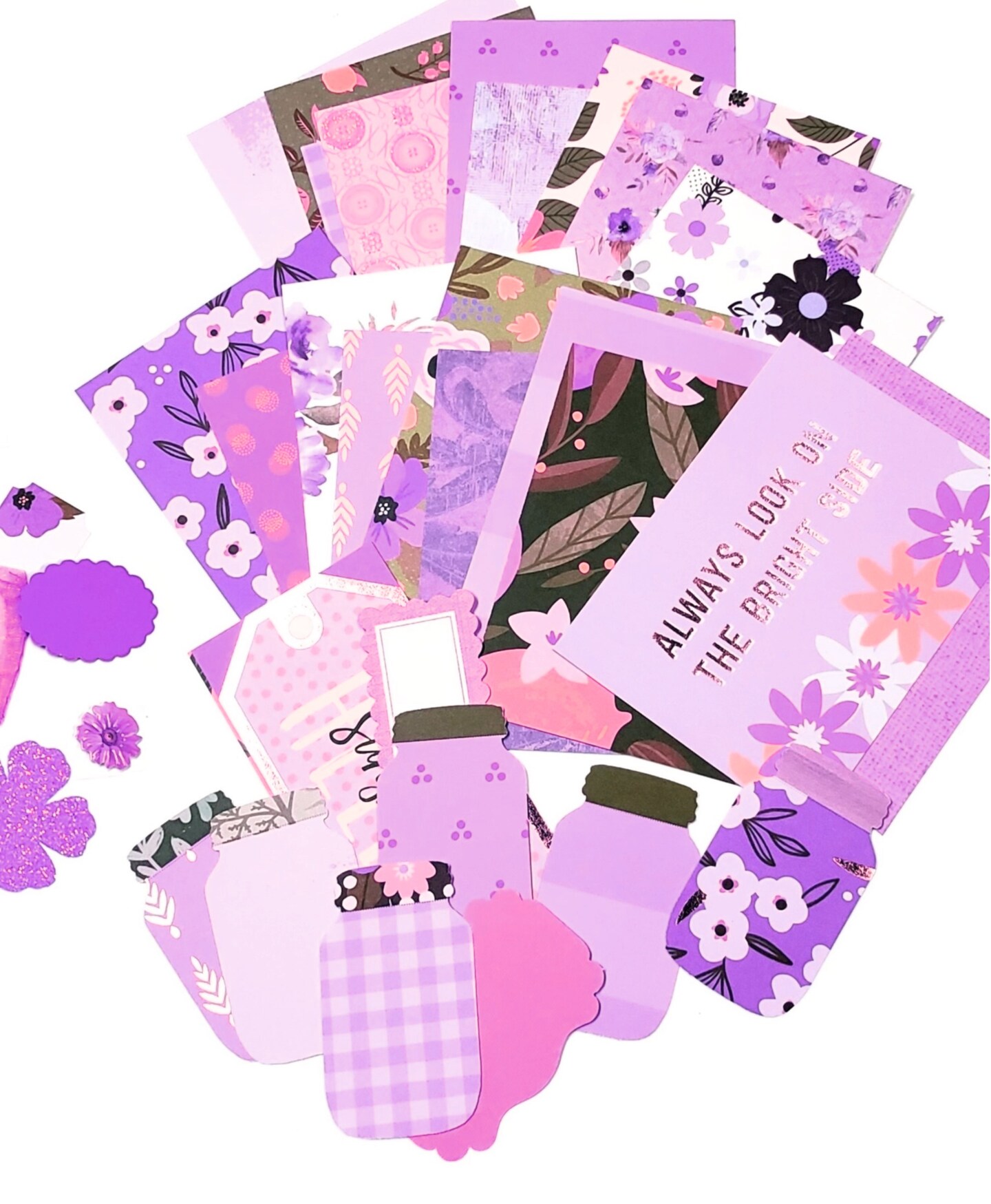 Purple Ephemera Mini Paper Kit for Journals Scrapbooking Crafts and DIY ...