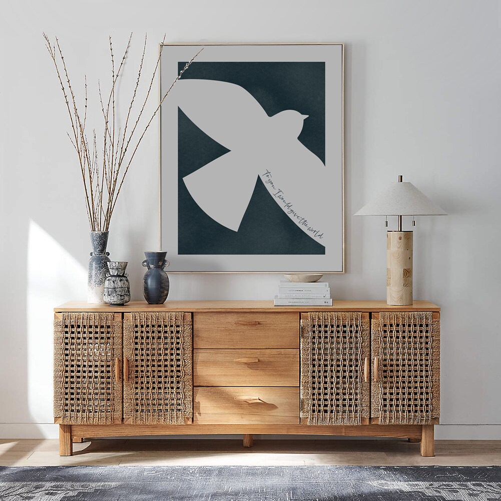 "Songbird" inspired modern song lyric music poster wall art print dove ...