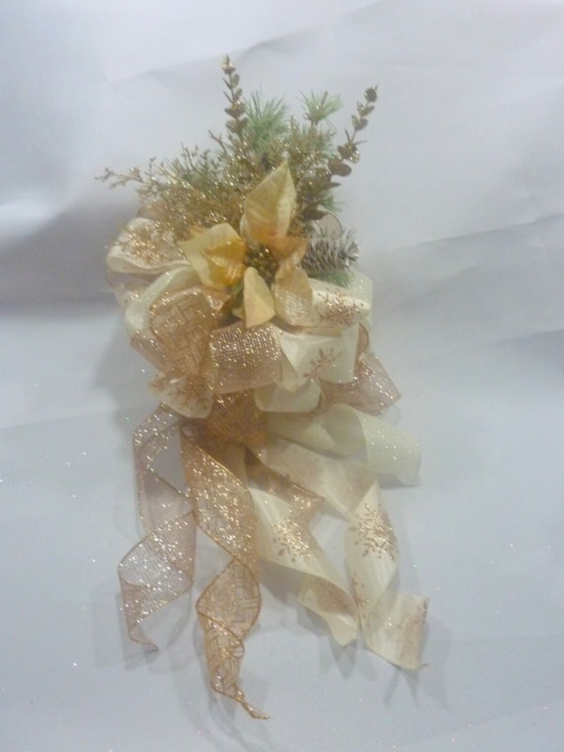 Rose Gold Ribbon Tree topper, Bow Tree Topper | MakerPlace by Michaels