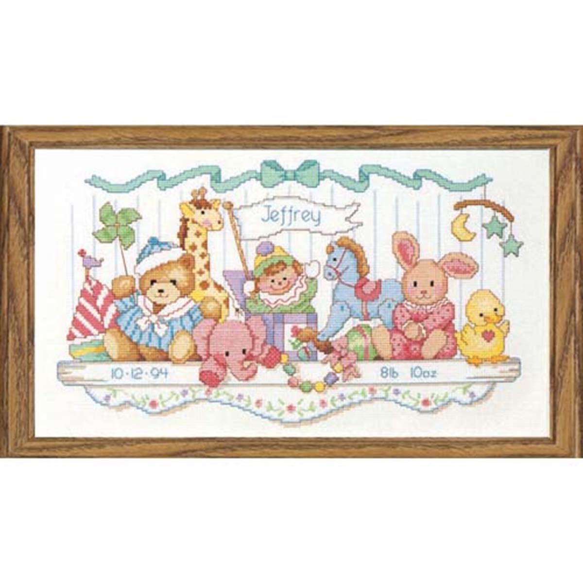 Dimensions Toy Shelf Birth Record Counted Cross-Stitch Kit | Michaels