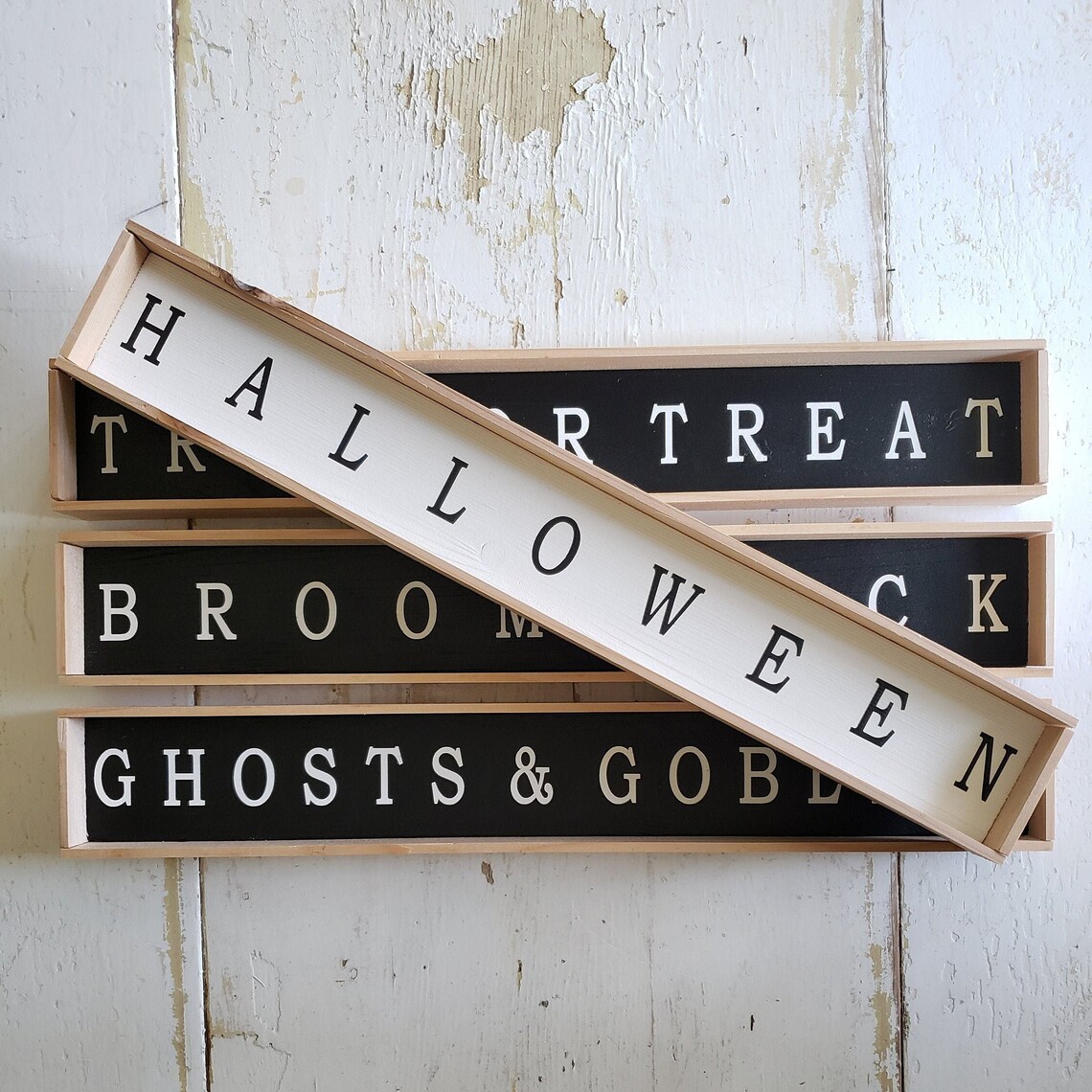 Halloween Deco, Halloween Wood Sign, Trick or Treat Sign, Fall Decor ...