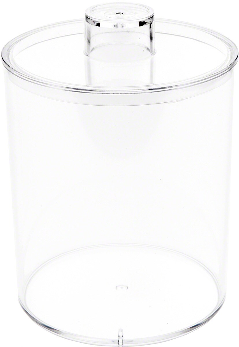 Pioneer Plastics 277C Clear Round Plastic Container with Lid, 4.0625" W ...