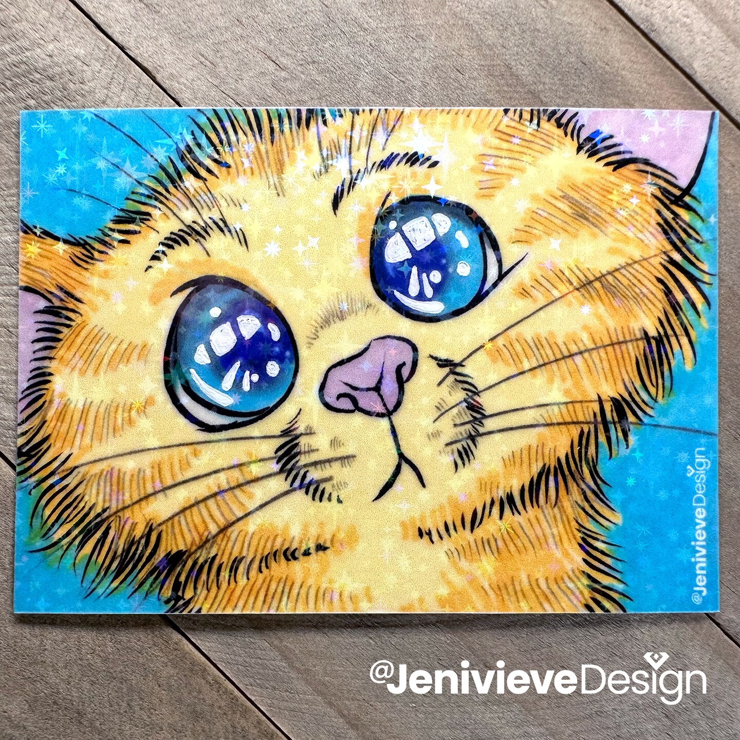 Art ORIGINAL and PRINTS: Pleading Adorable Kitten Cat Titled ...