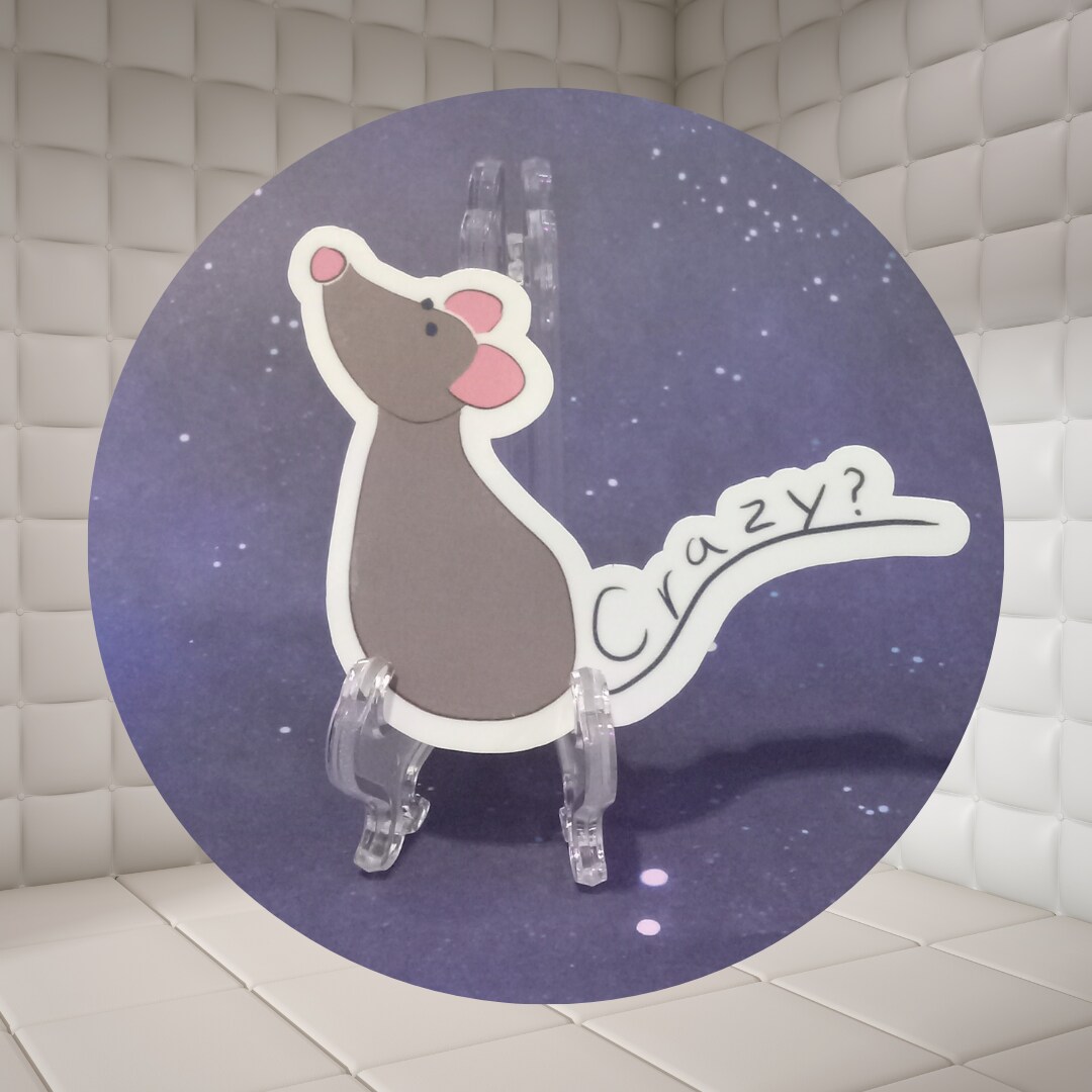 Crazy Rat Sticker waterproof uv resistant vinyl sticker | MakerPlace by ...