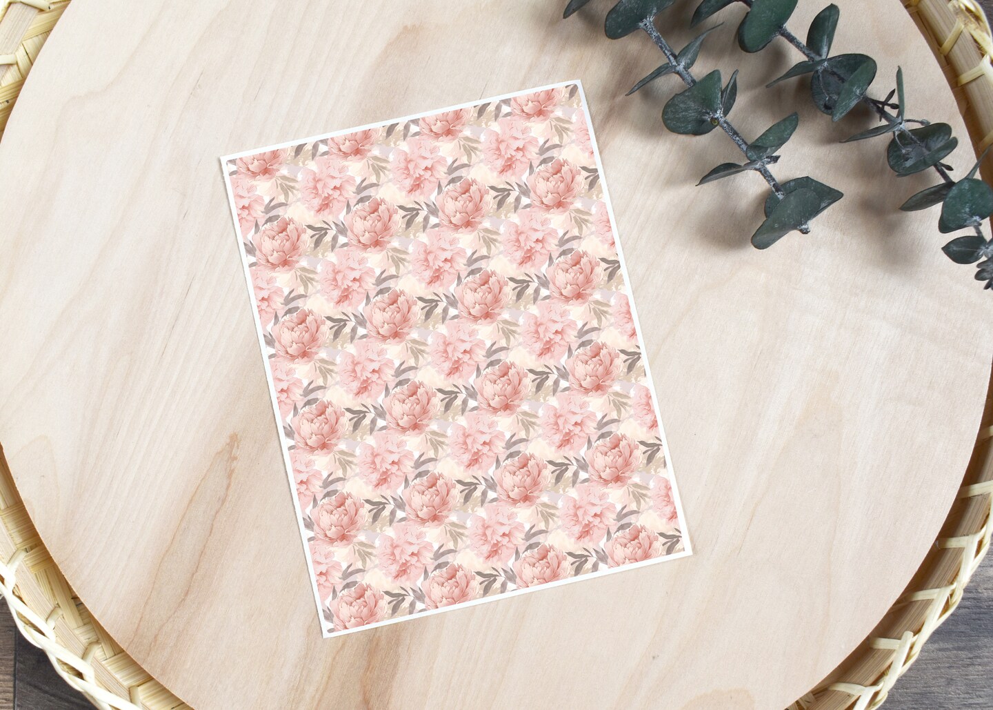 Pink Peony Roses Polymer Clay Transfer Paper | Image Transfer Sheet ...