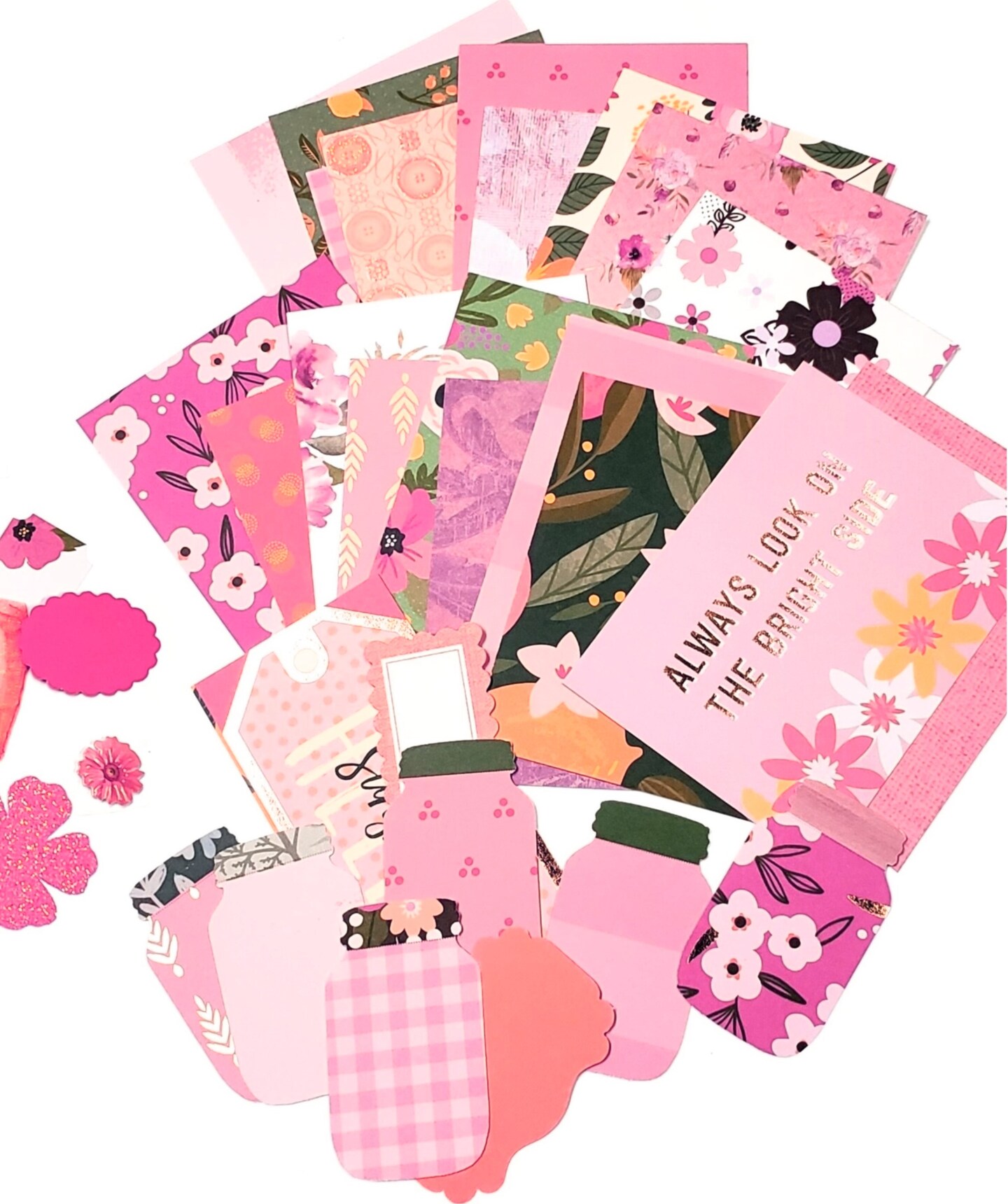 Pink Paper Ephemera Mini Kit for Scrapbooks Journals and DIY Paper ...