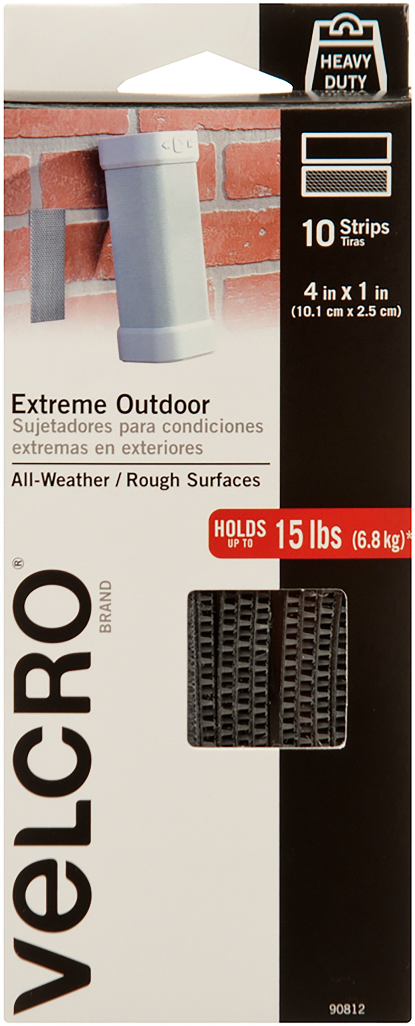 Velcro(R) Brand Extreme Outdoor Strips 1"X4" 10/Pkg-Titanium | Michaels