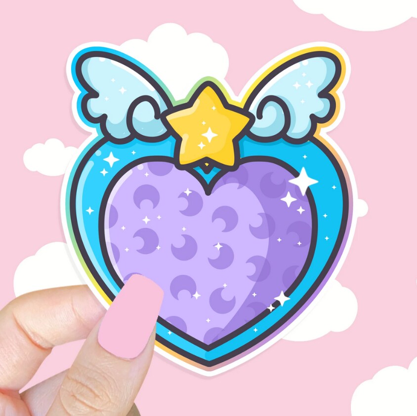 Magical Girl Moon Shield Die Cut Sticker | MakerPlace by Michaels