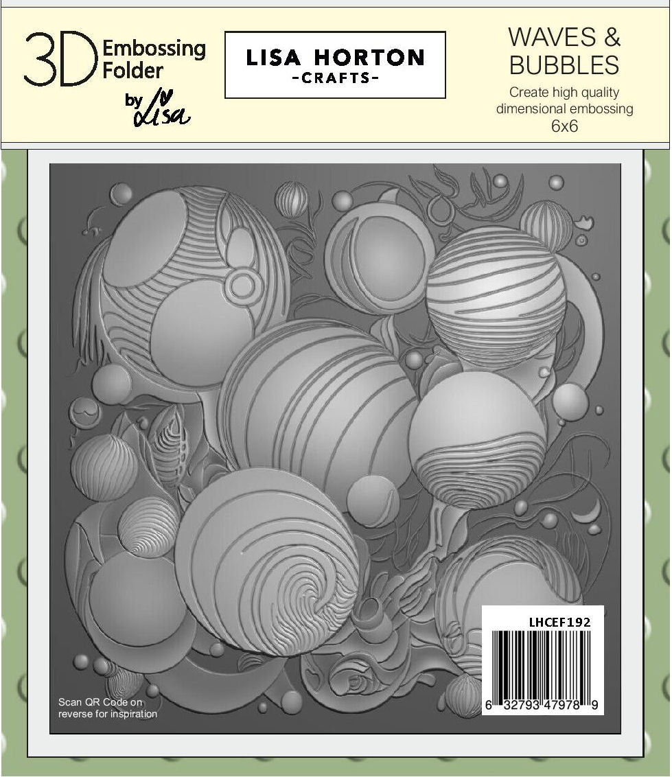 Lisa Horton Crafts Waves & Bubbles 6x6 3D Embossing Folder | Michaels