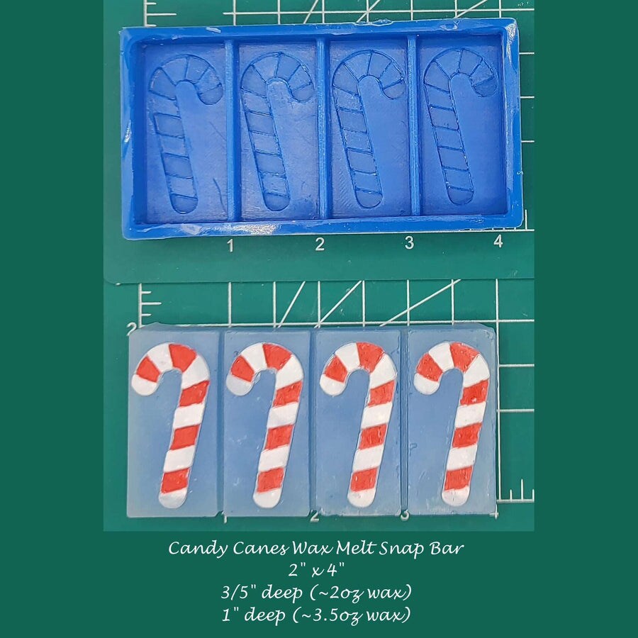 Candy Cane Wax Melt Snap Bar Silicone Mold | Michaels