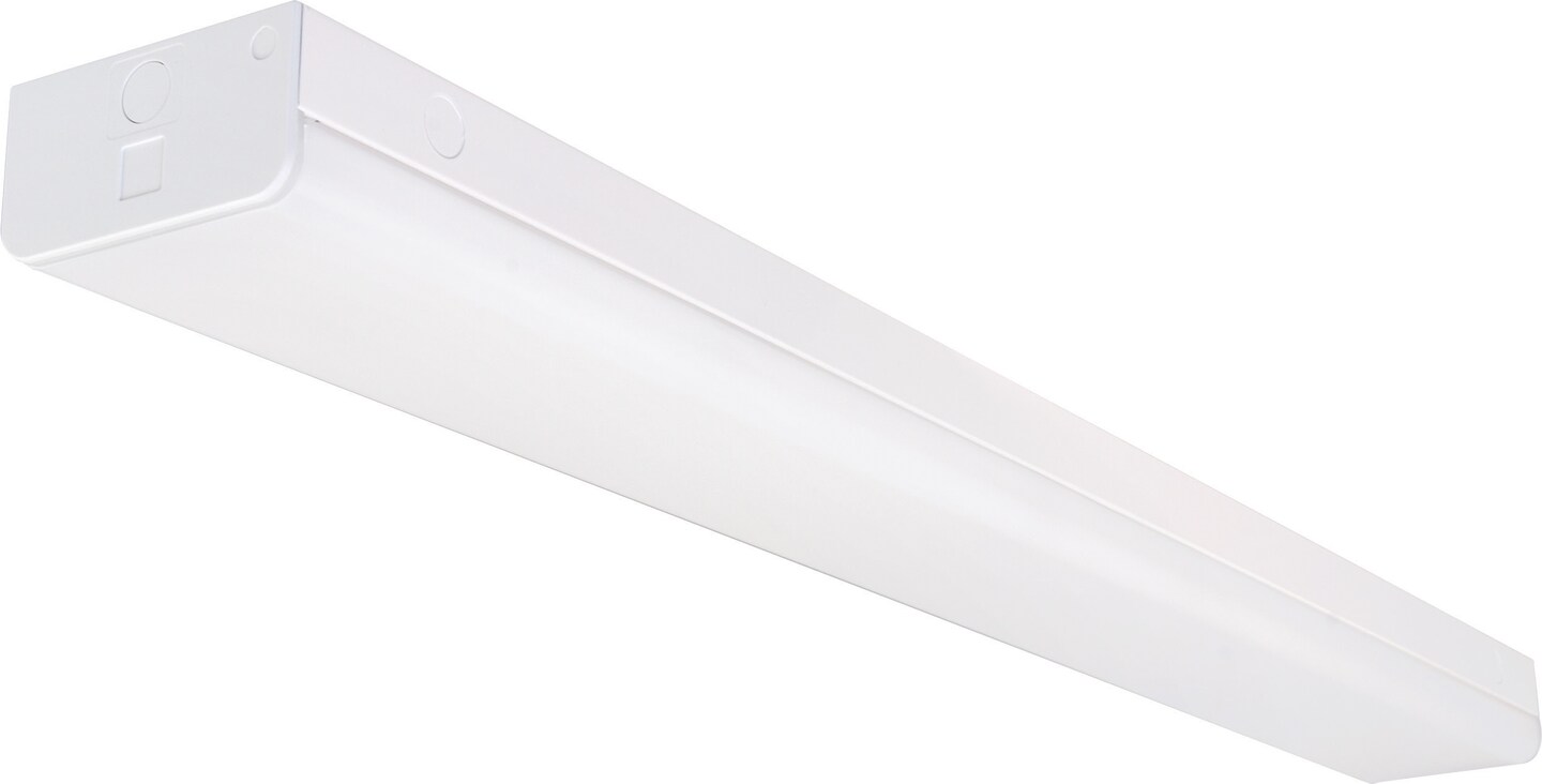 Nuvo LED 38w 48" wide Strip Light Fixture w/ knockout in White Finish ...