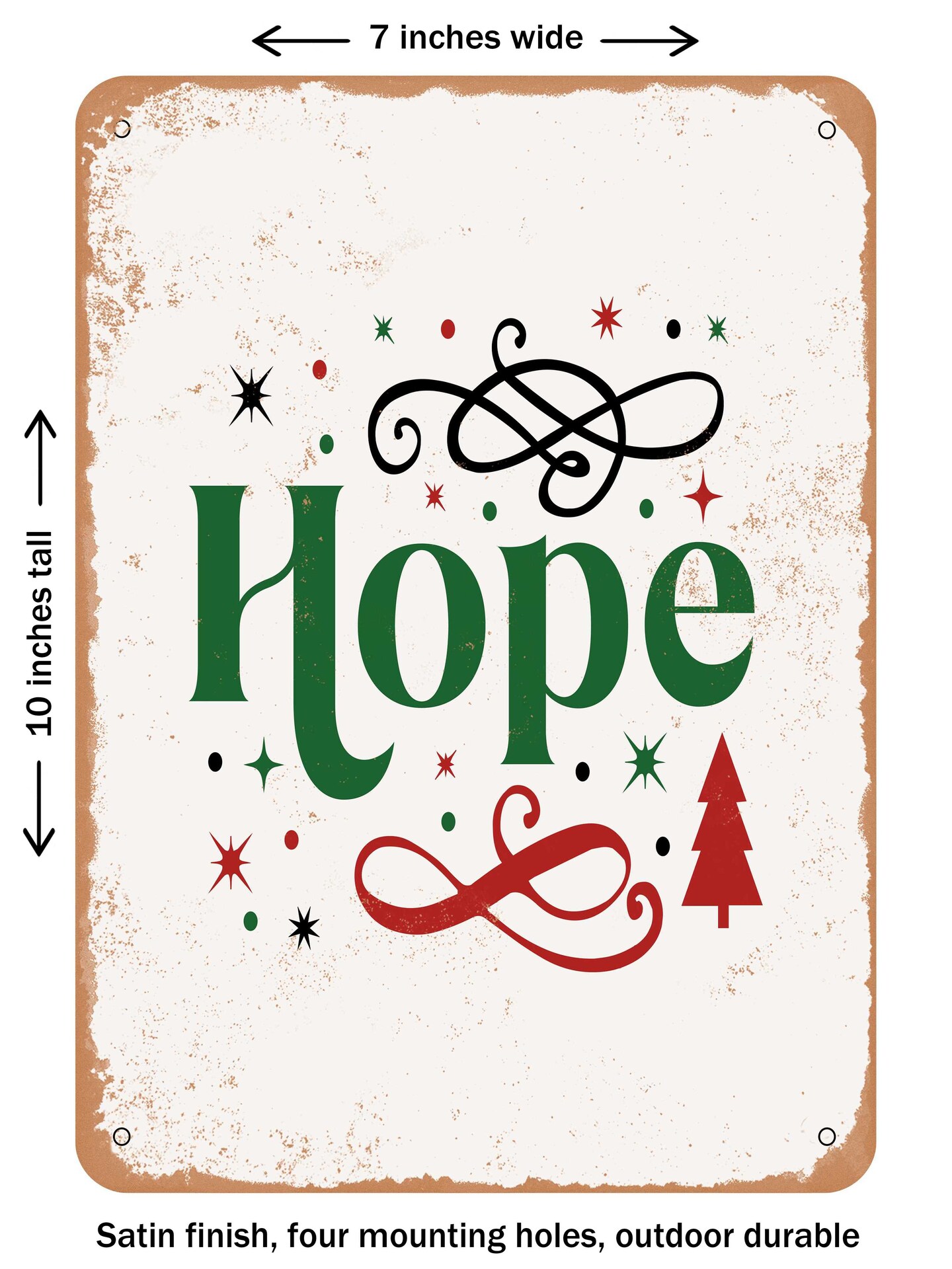 DECORATIVE METAL SIGN - Hope - Vintage Rusty Look | Michaels