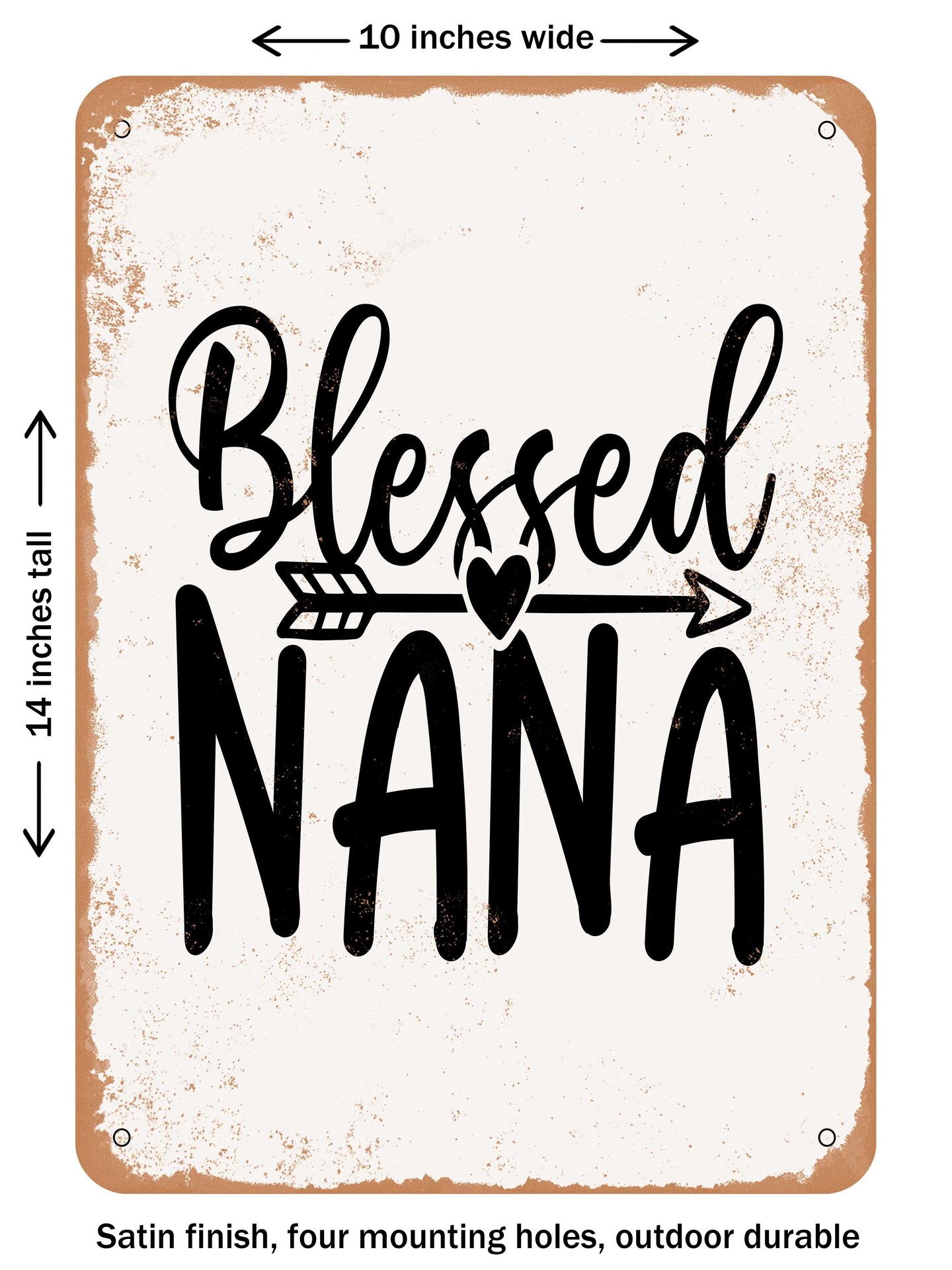 DECORATIVE METAL SIGN - Blessed Nana - 5 - Vintage Rusty Look | Michaels